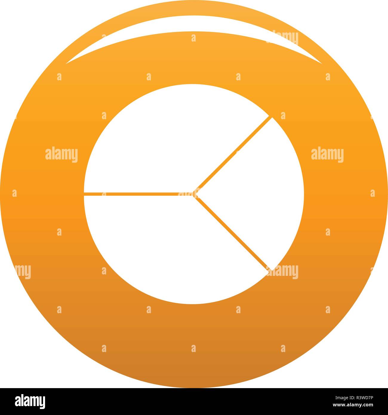 Circle graph icon. Simple illustration of circle graph vector icon for ...