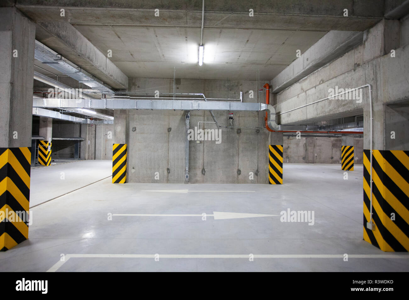multi-station underground garage for vehicles Stock Photo - Alamy