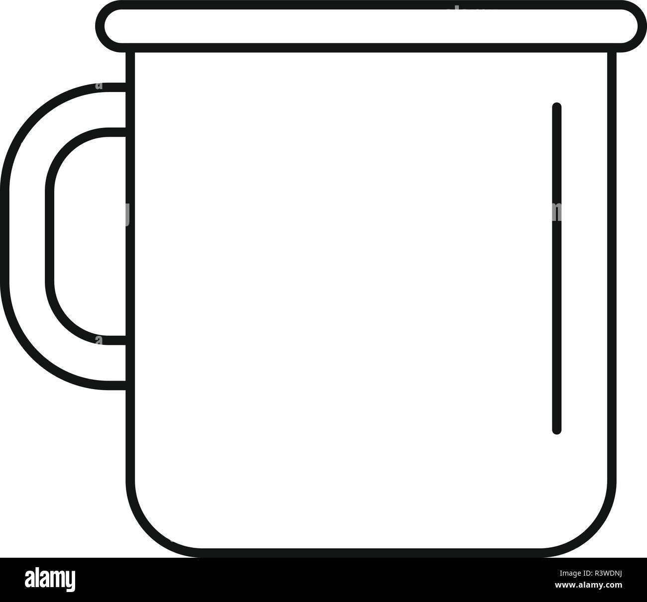 Metal cup icon. Outline illustration of metal cup vector icon for web ...