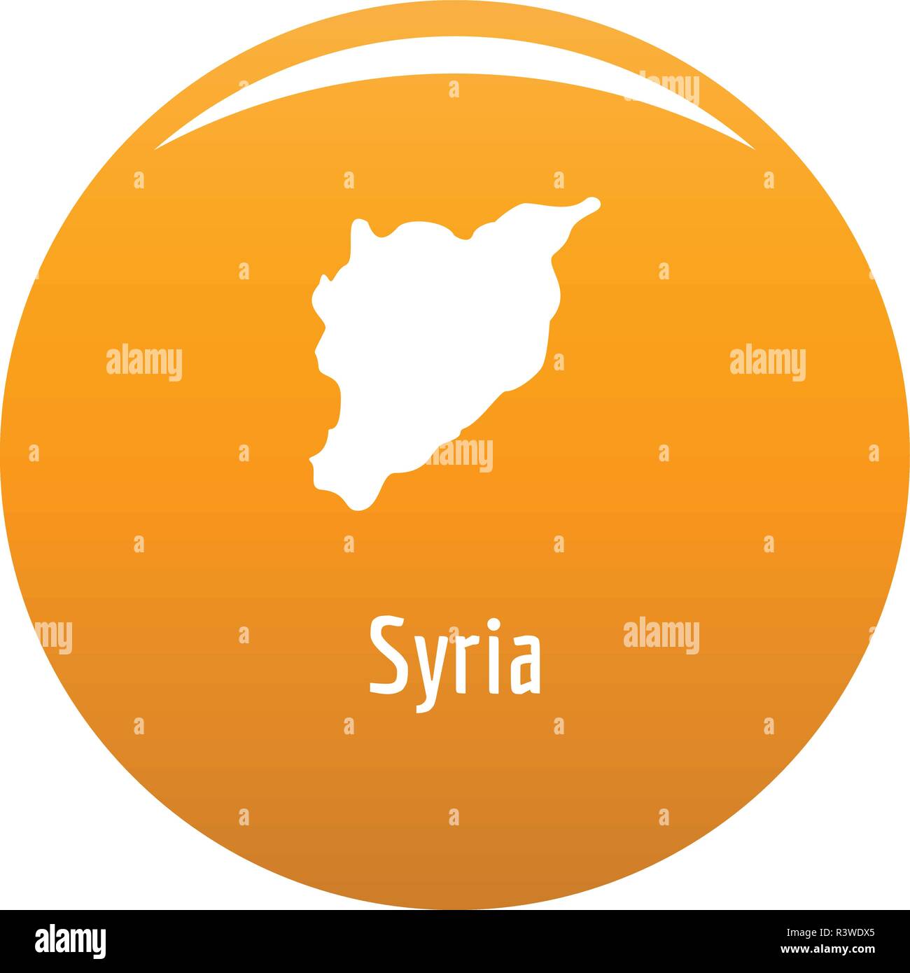 Syria map in black. Simple illustration of Syria map vector isolated on ...