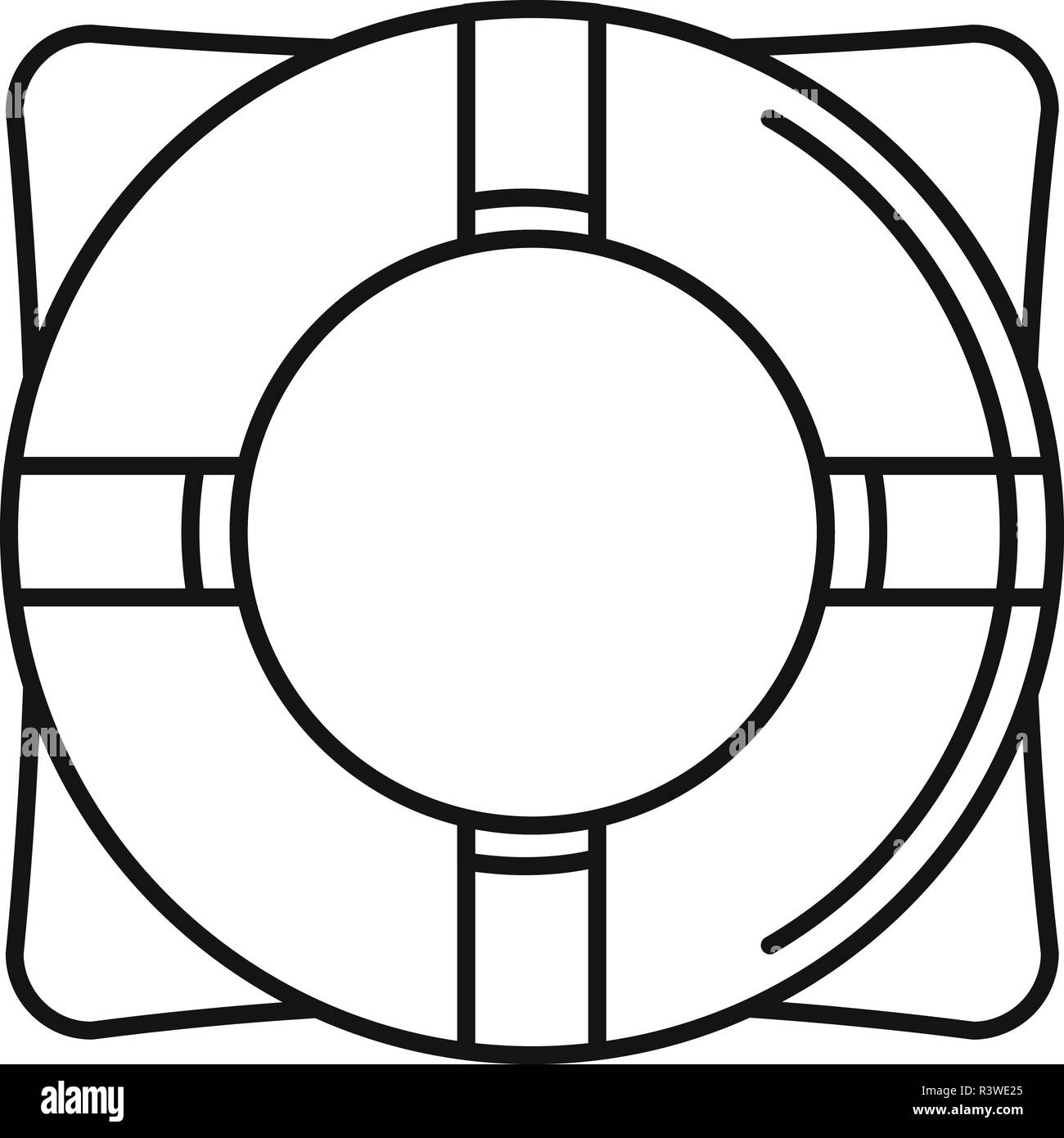 Life buoy icon. Outline illustration of life buoy vector icon for web ...