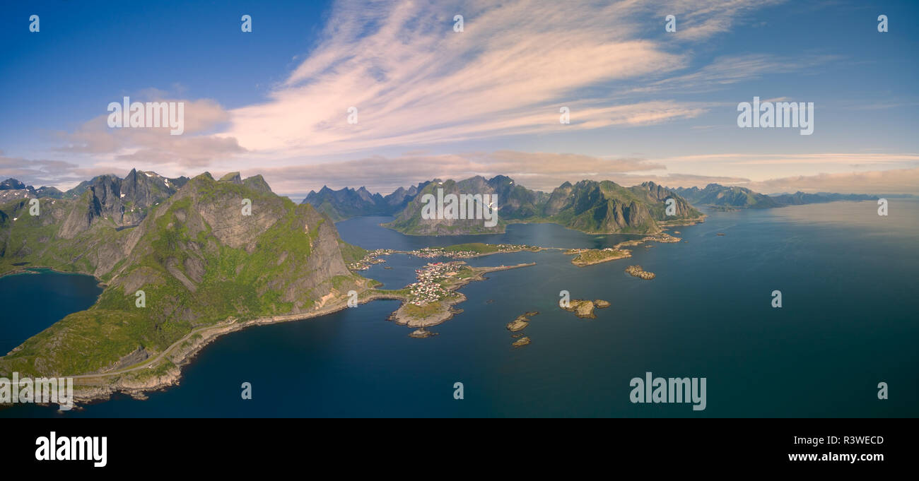 Aerial view of reine Stock Photo - Alamy