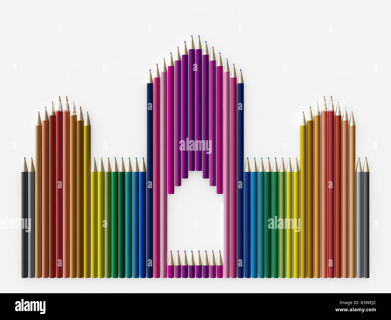 Colour illustration paint draw castle hi-res stock photography and ...
