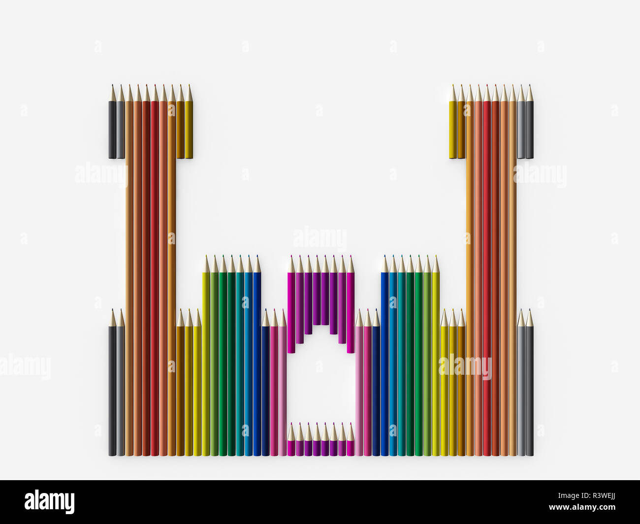 Colour illustration paint draw castle hi-res stock photography and ...