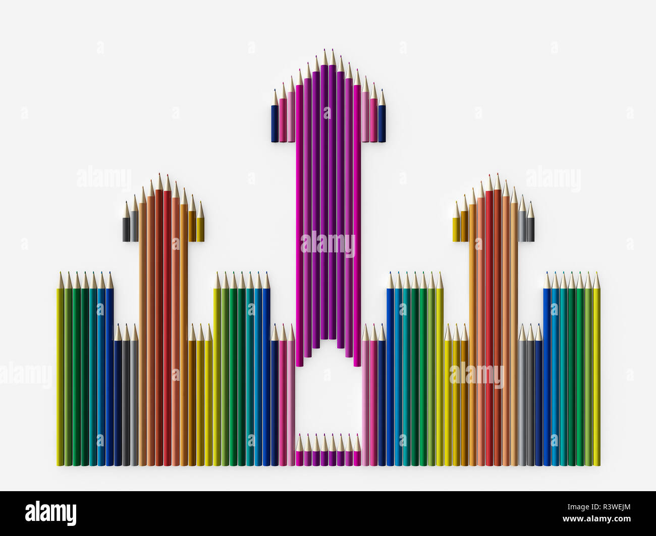 Colour illustration paint draw castle hi-res stock photography and ...