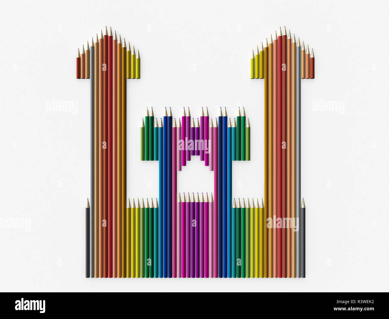 Colour illustration paint draw castle hi-res stock photography and ...