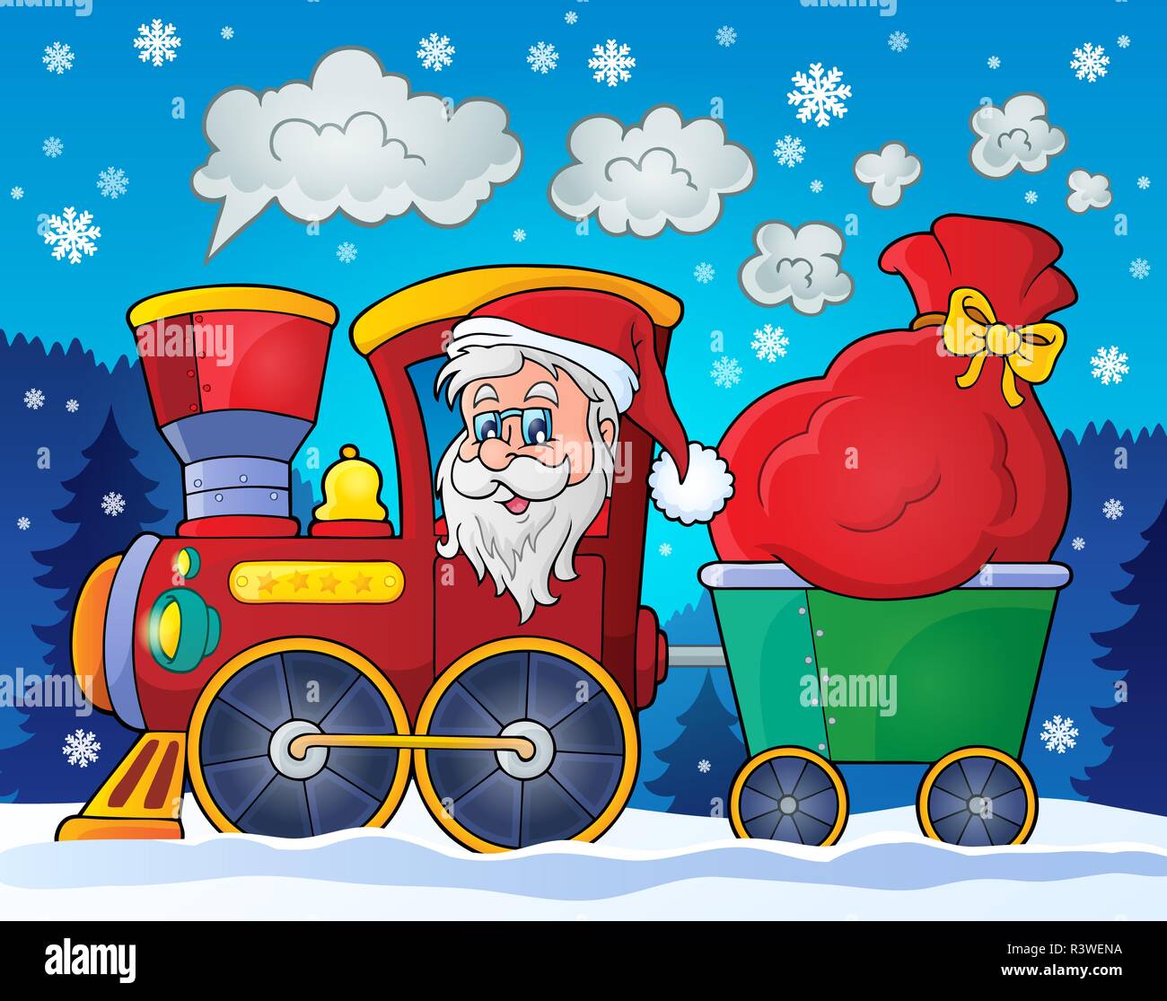 Christmas train theme image 2 Stock Photo - Alamy