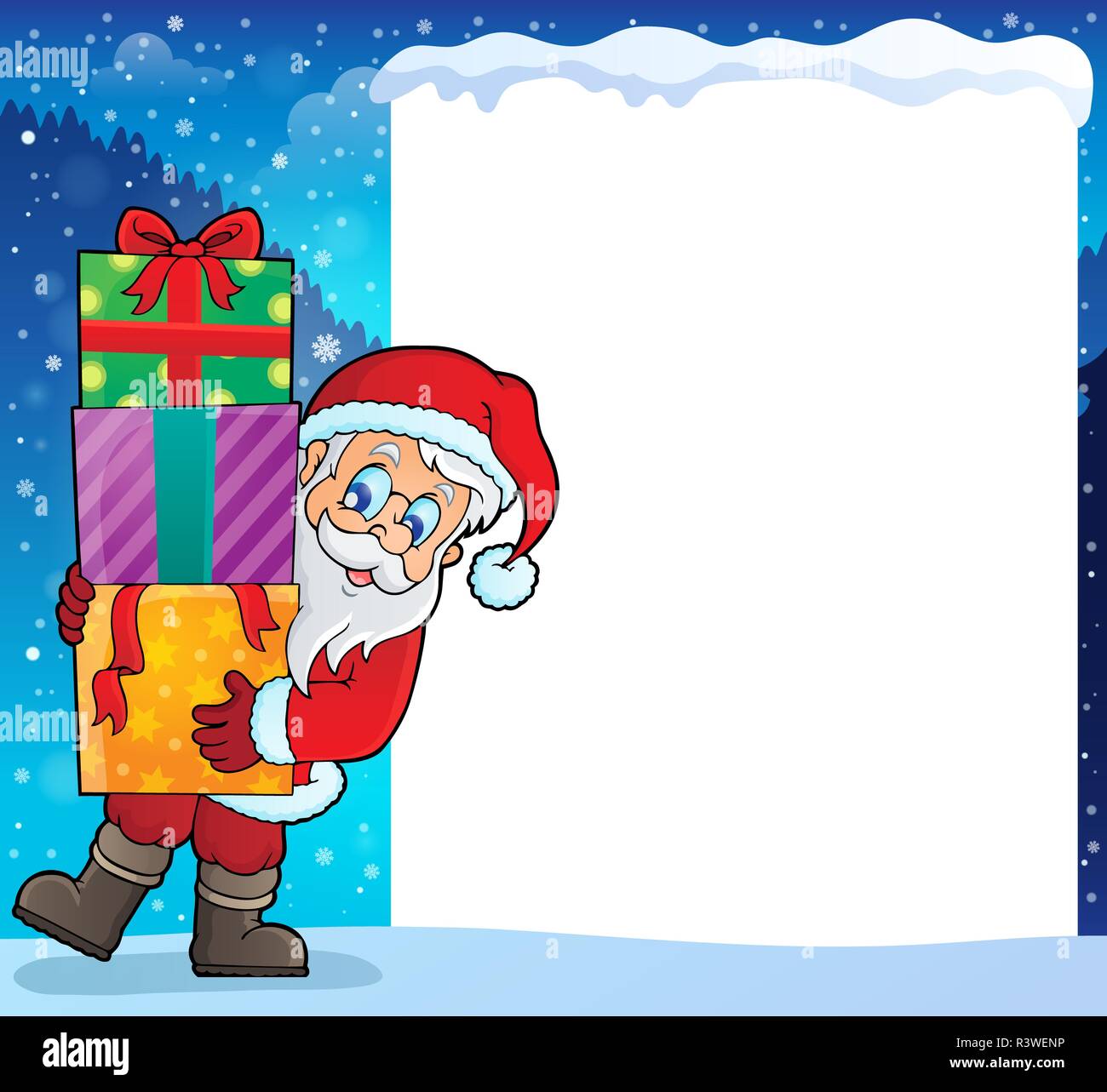 Frame with Santa Claus theme 9 Stock Photo - Alamy