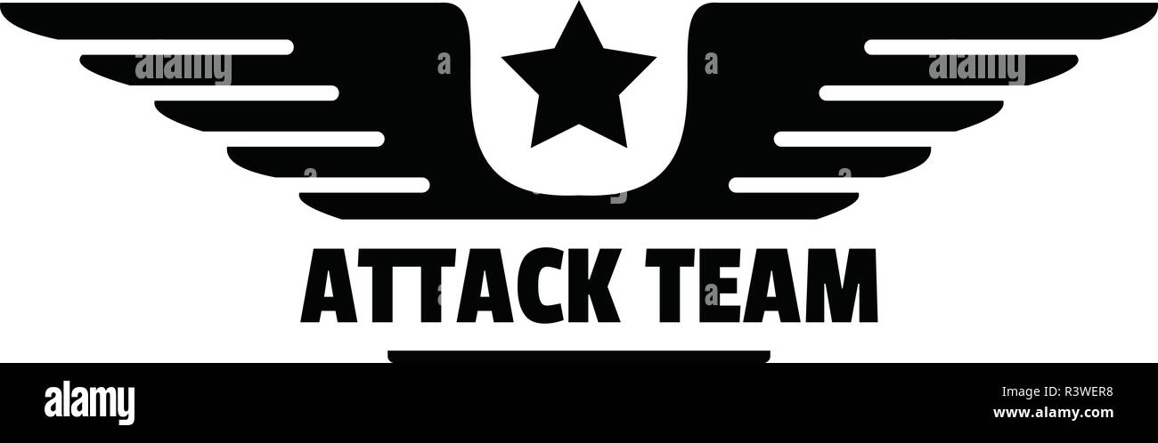 Atack avia team logo. Simple illustration of atack avia team vector ...