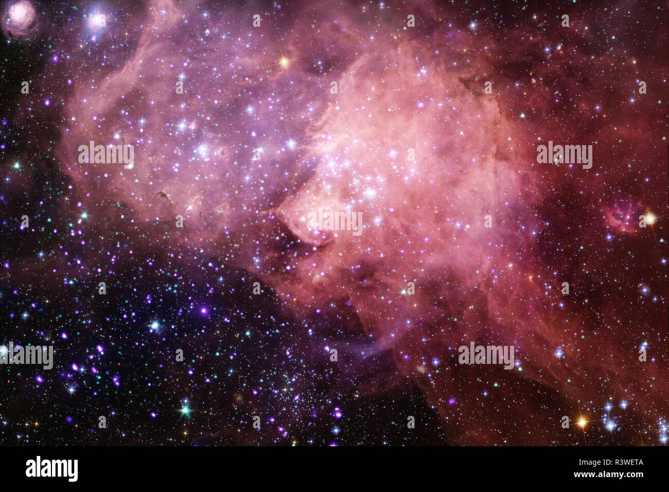 Nebulae and many stars in outer space. Elements of this image furnished ...