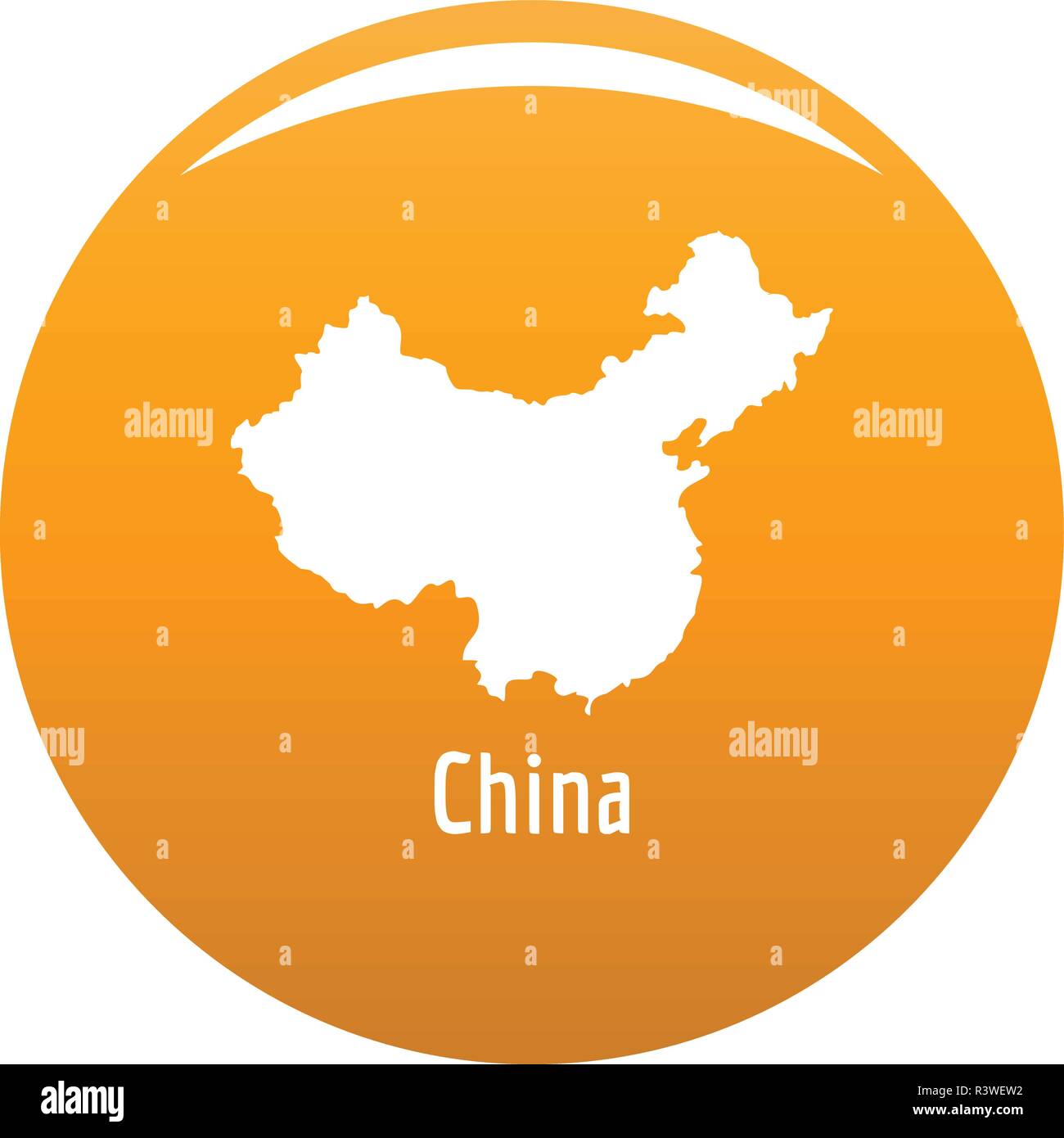 China map in black. Simple illustration of China map vector isolated on ...