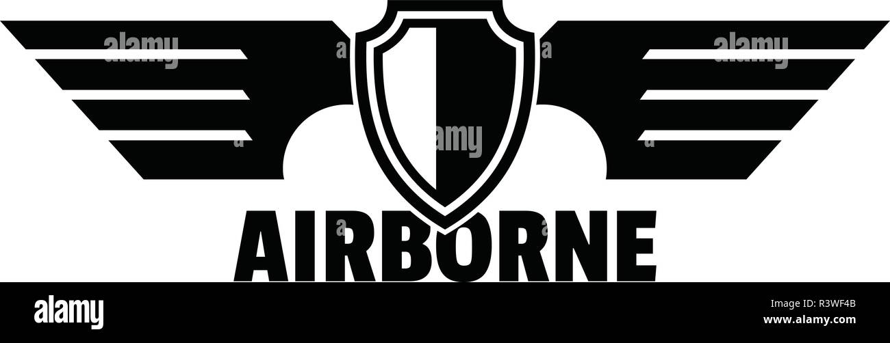 Airborne wings logo. Simple illustration of airborne wings vector logo ...