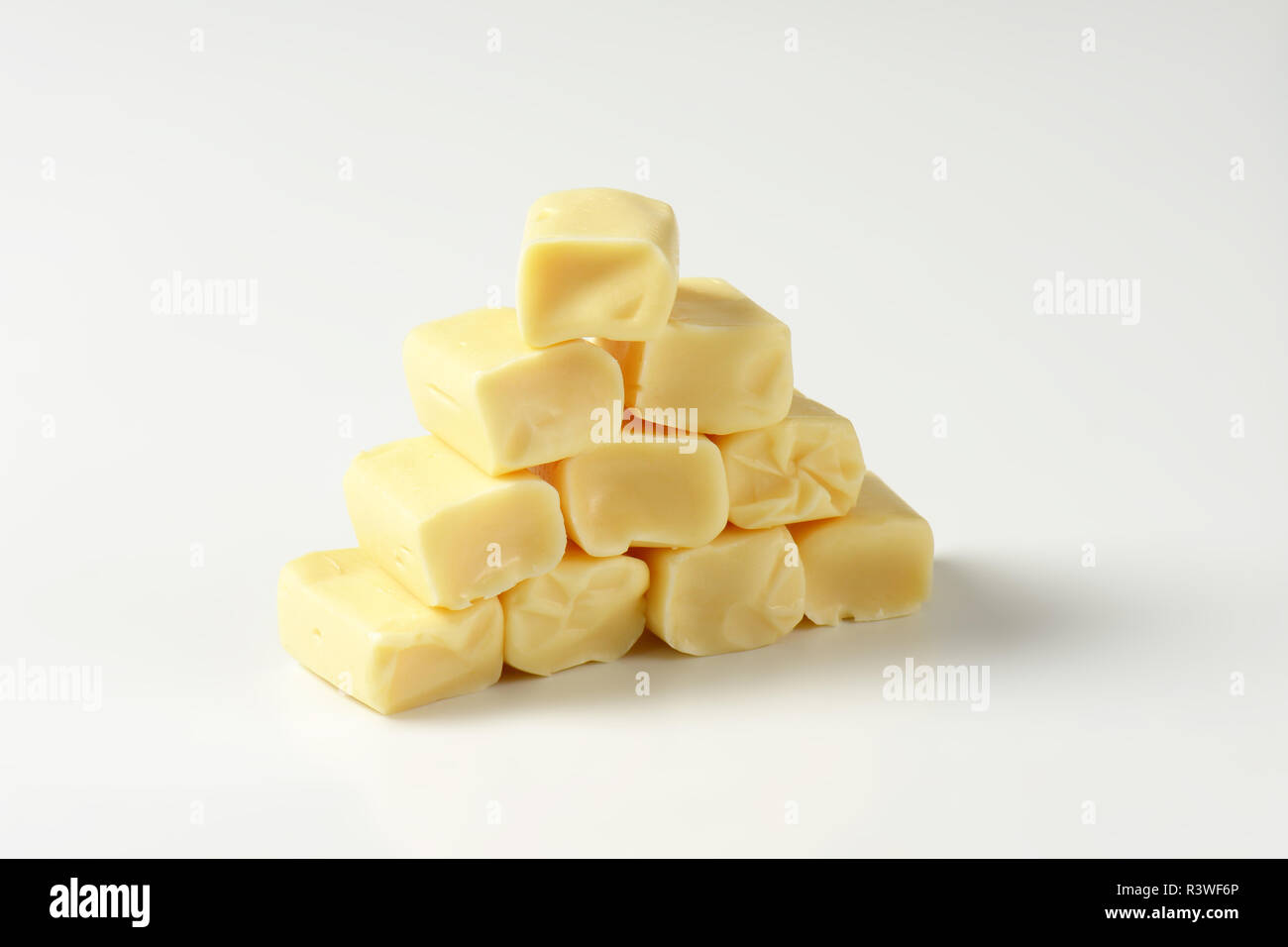 White chewy candies Stock Photo - Alamy
