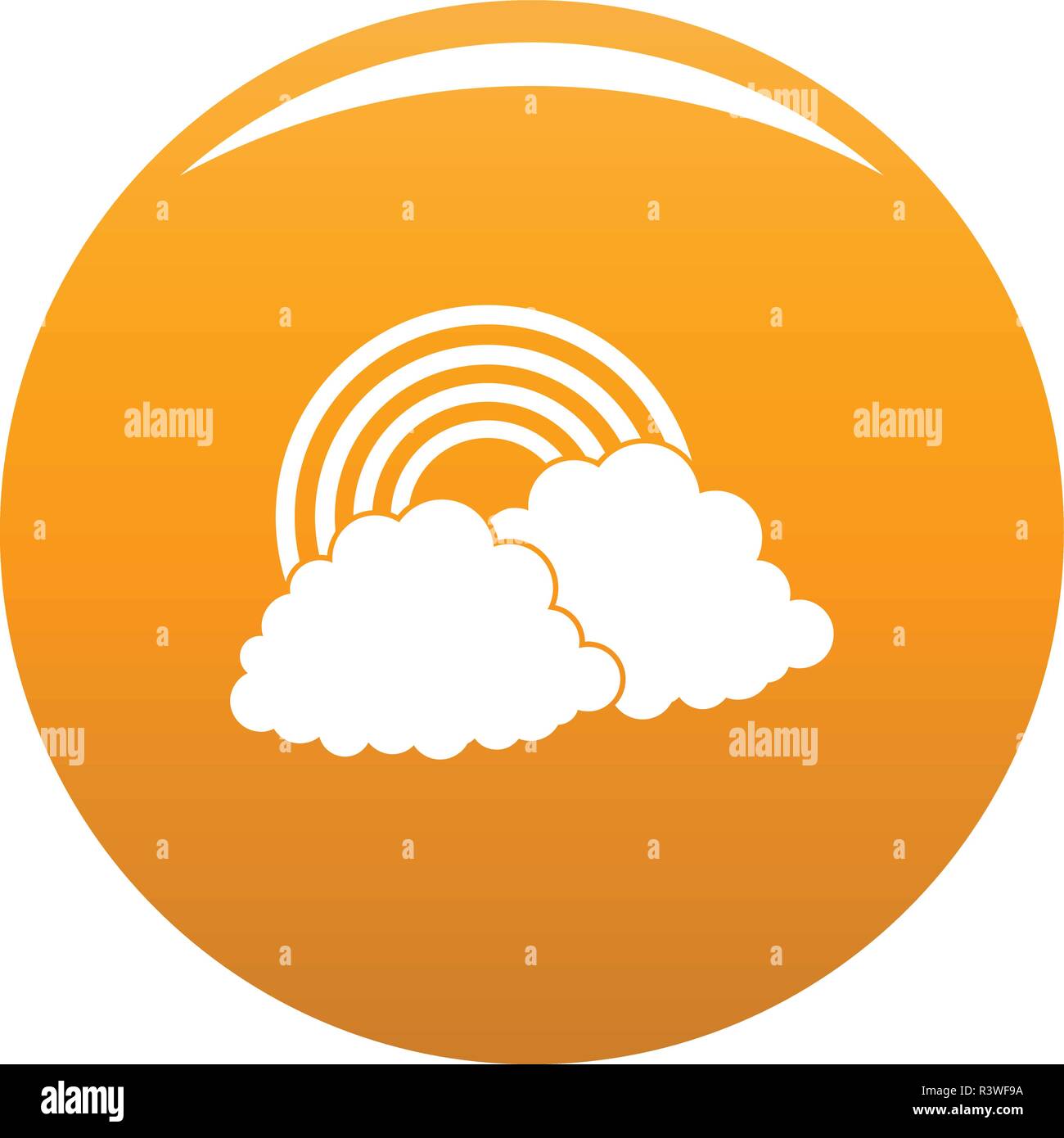 Rainbow icon. Simple illustration of rainbow vector icon for any design ...
