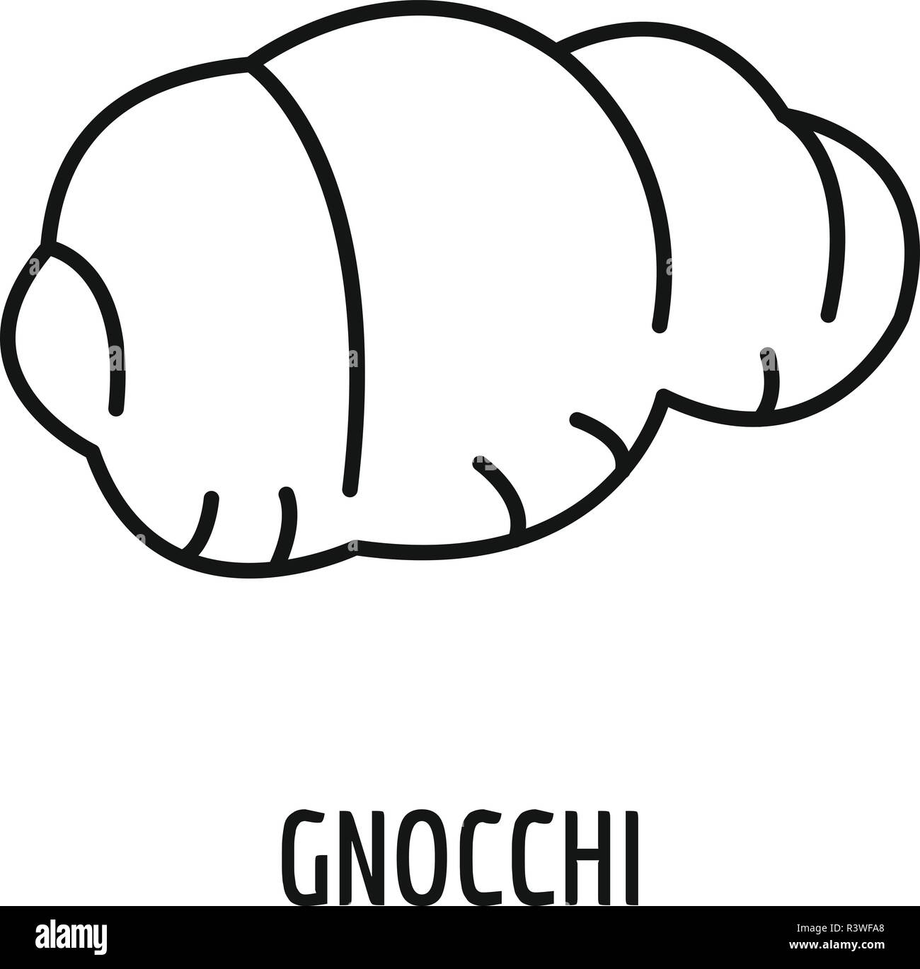 Gnocchi pasta icon. Outline gnocchi pasta vector icon for web design ...