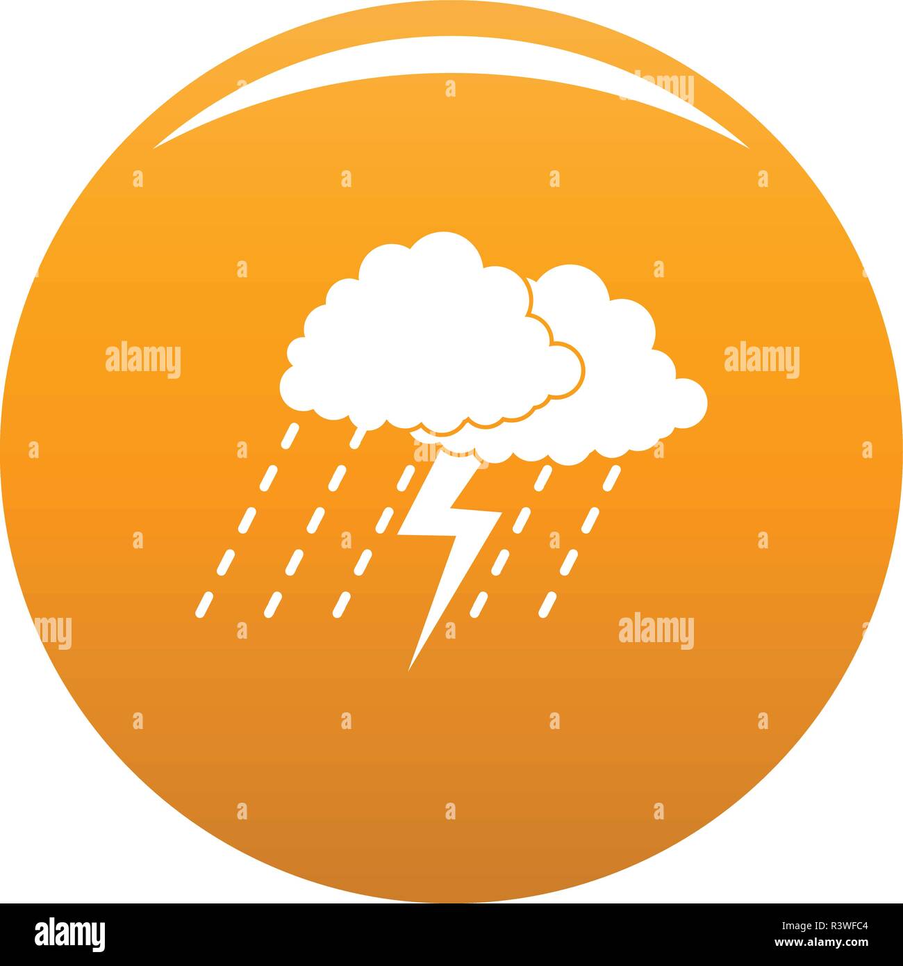 Cloud thunder icon. Simple illustration of cloud thunder vector icon ...