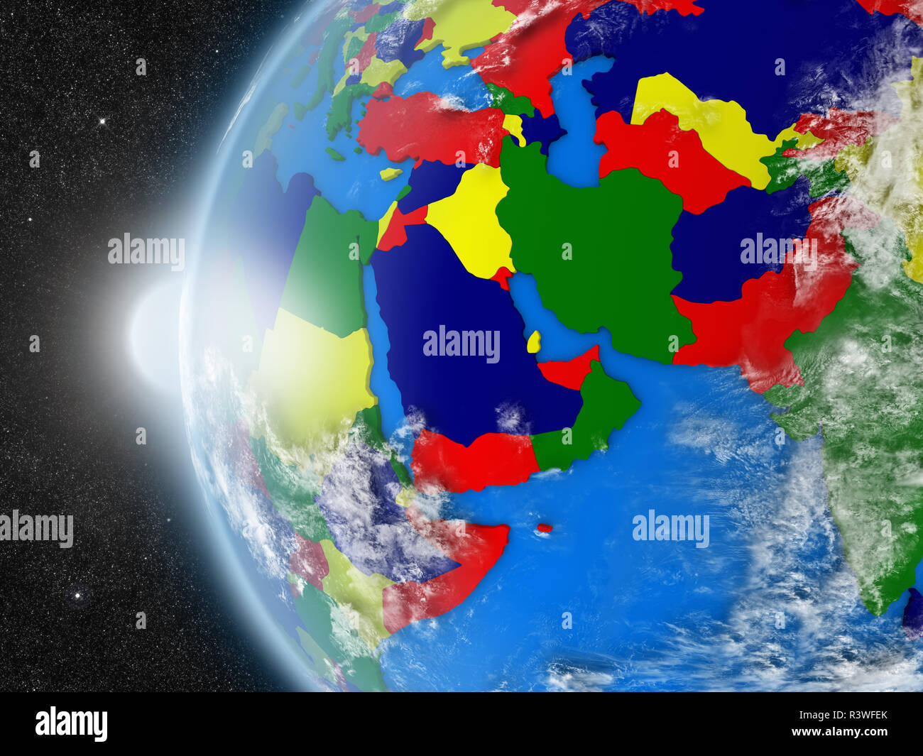 Map of saudi from space hi-res stock photography and images - Alamy