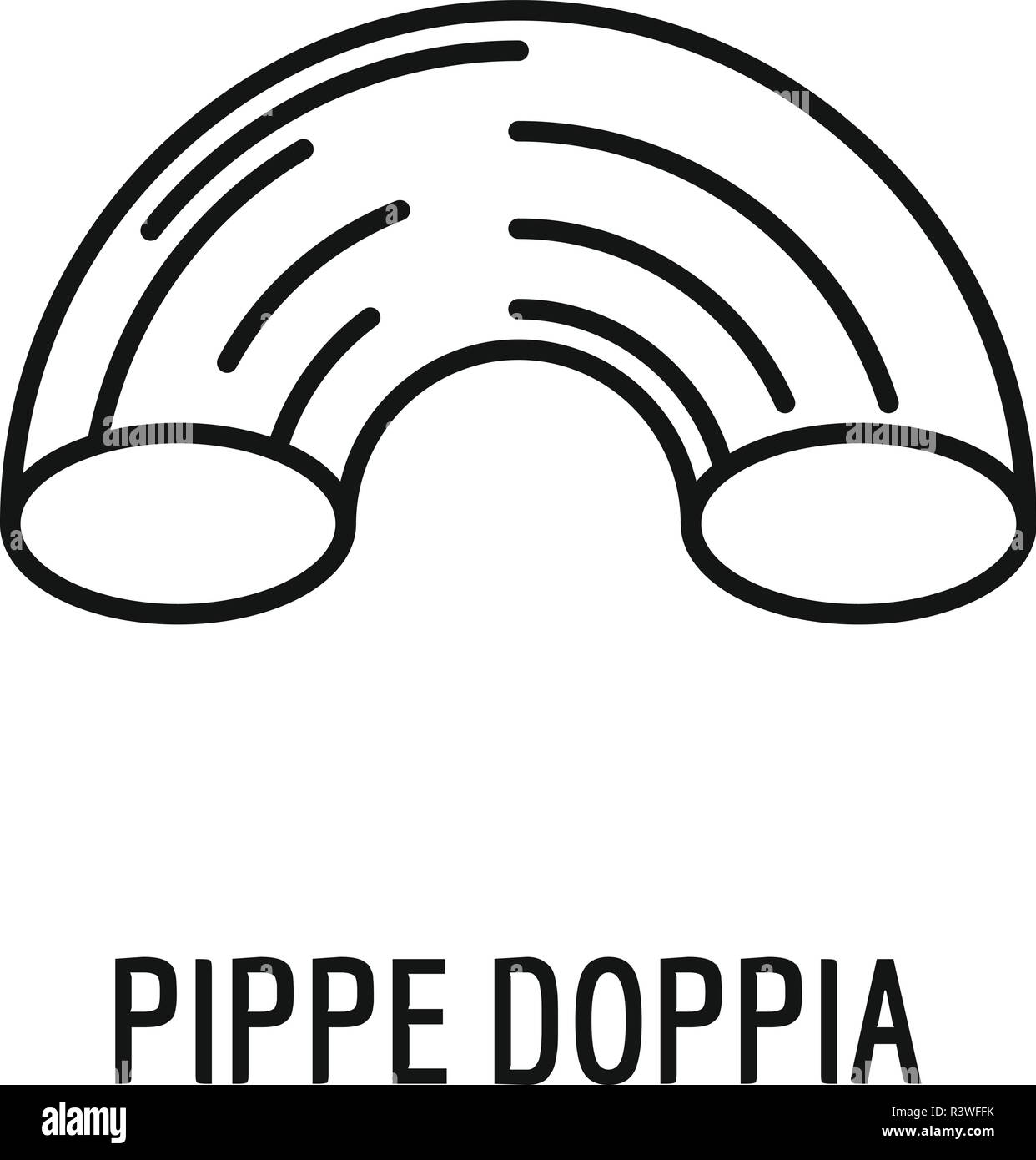 Pippe doppia icon. Outline pippe doppia vector icon for web design ...