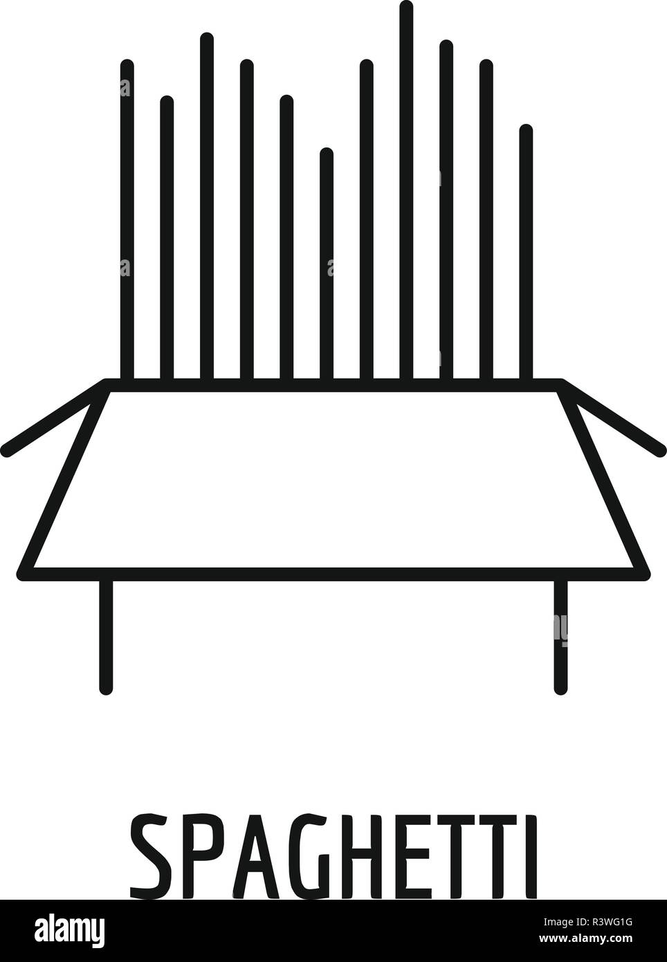 Spaghetti icon. Outline spaghetti vector icon for web design isolated ...