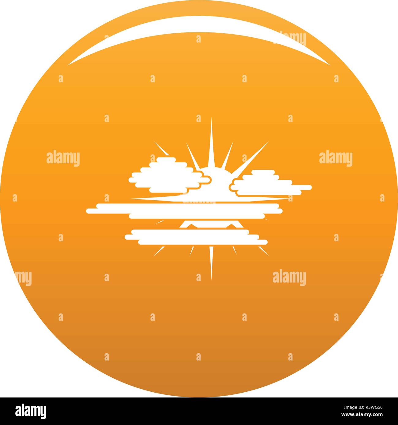 Cloudy sun icon. Simple illustration of cloudy sun vector icon for any ...