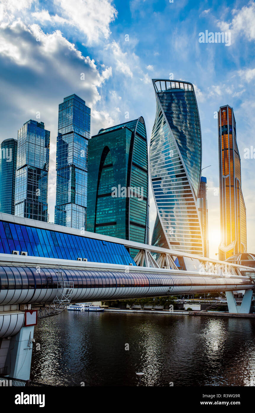 Business Center and Bagration Bridge, Moscow, Russia Stock Photo - Alamy