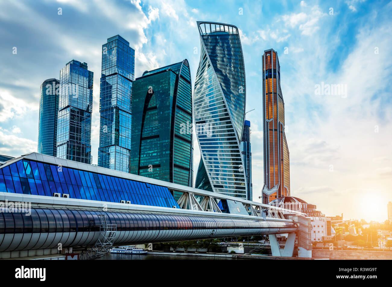 Business Center and Bagration Bridge, Moscow, Russia Stock Photo - Alamy