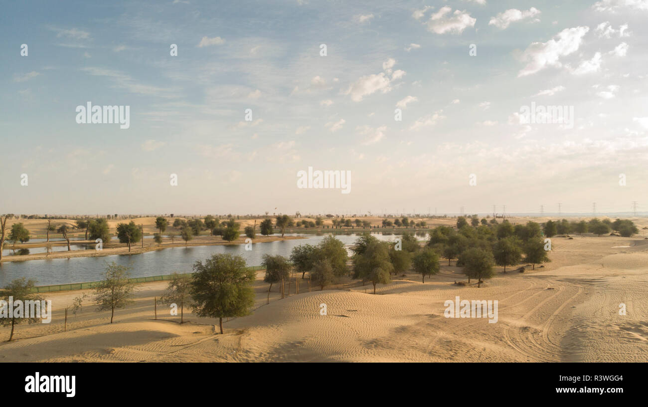 Al Qudra Lakes, Near Dubai Stock Photo - Alamy