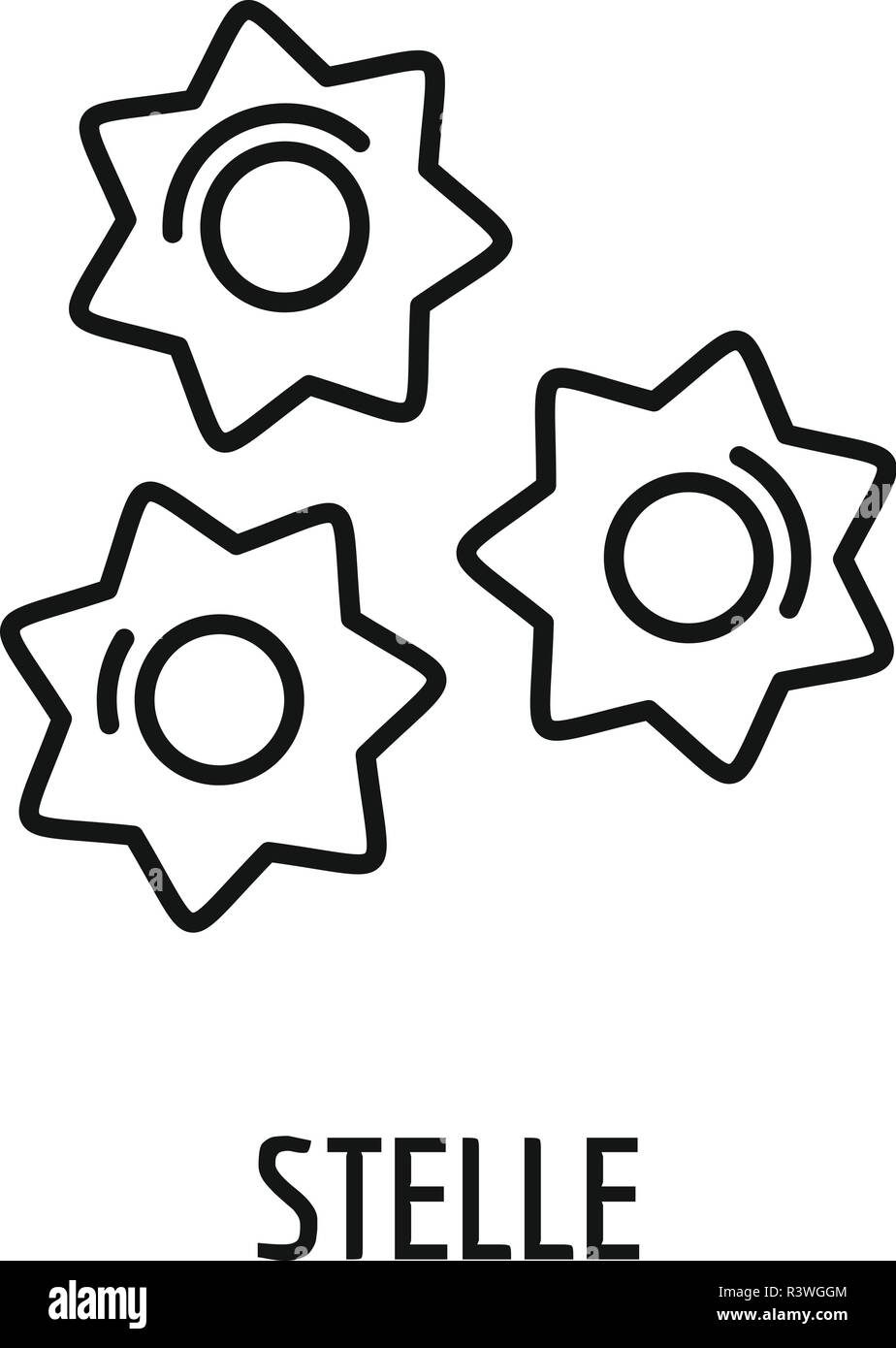 Stelle pasta icon. Outline stelle pasta vector icon for web design ...