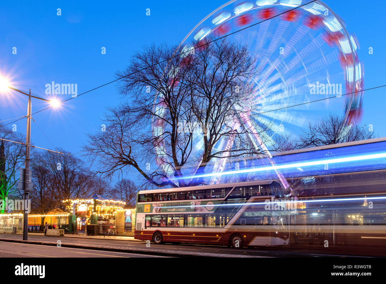 Edinburgh tram and bus hi-res stock photography and images - Alamy