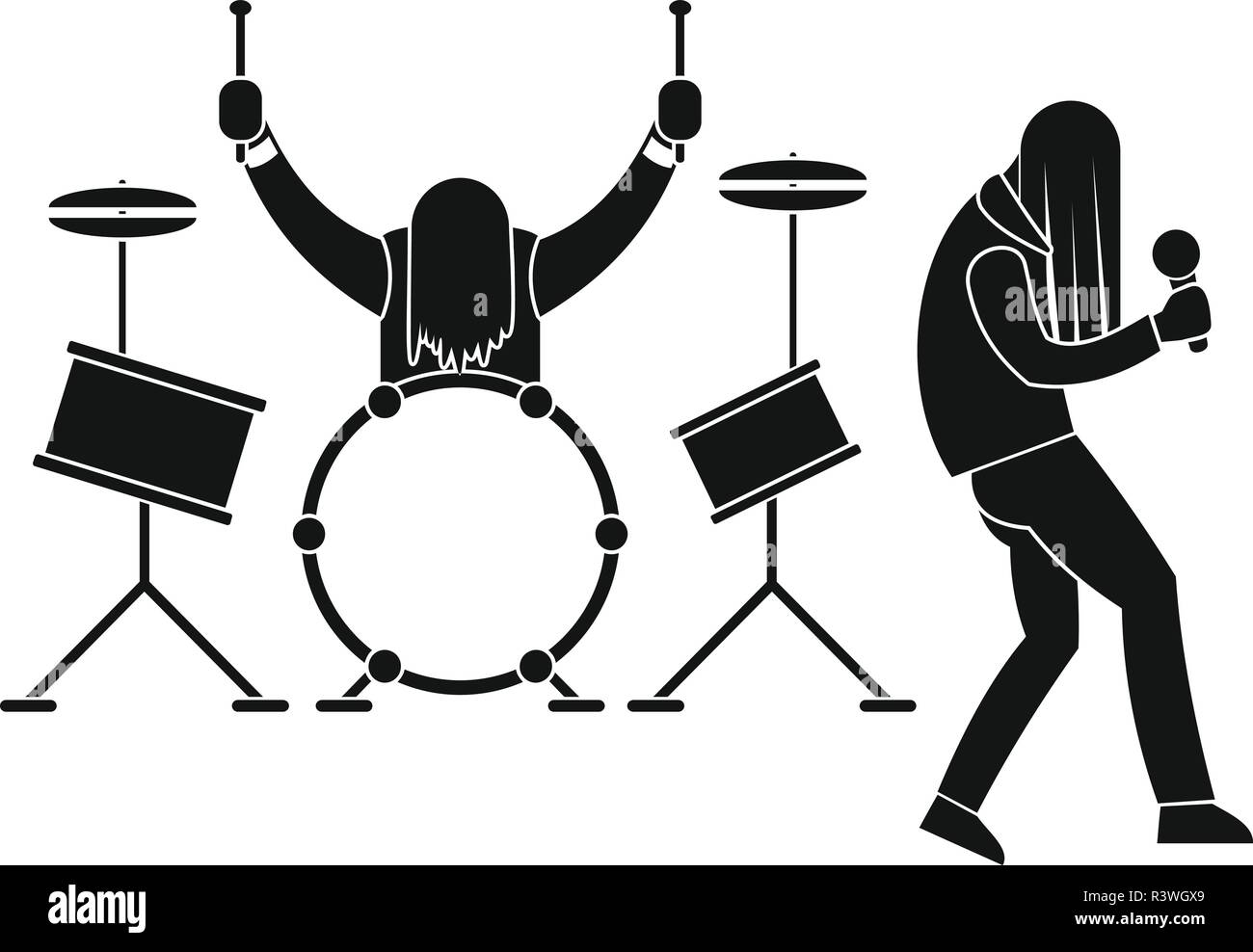 Rock Band Icon Simple Illustration Of Rock Band Vector Icon For Web Design Isolated On White