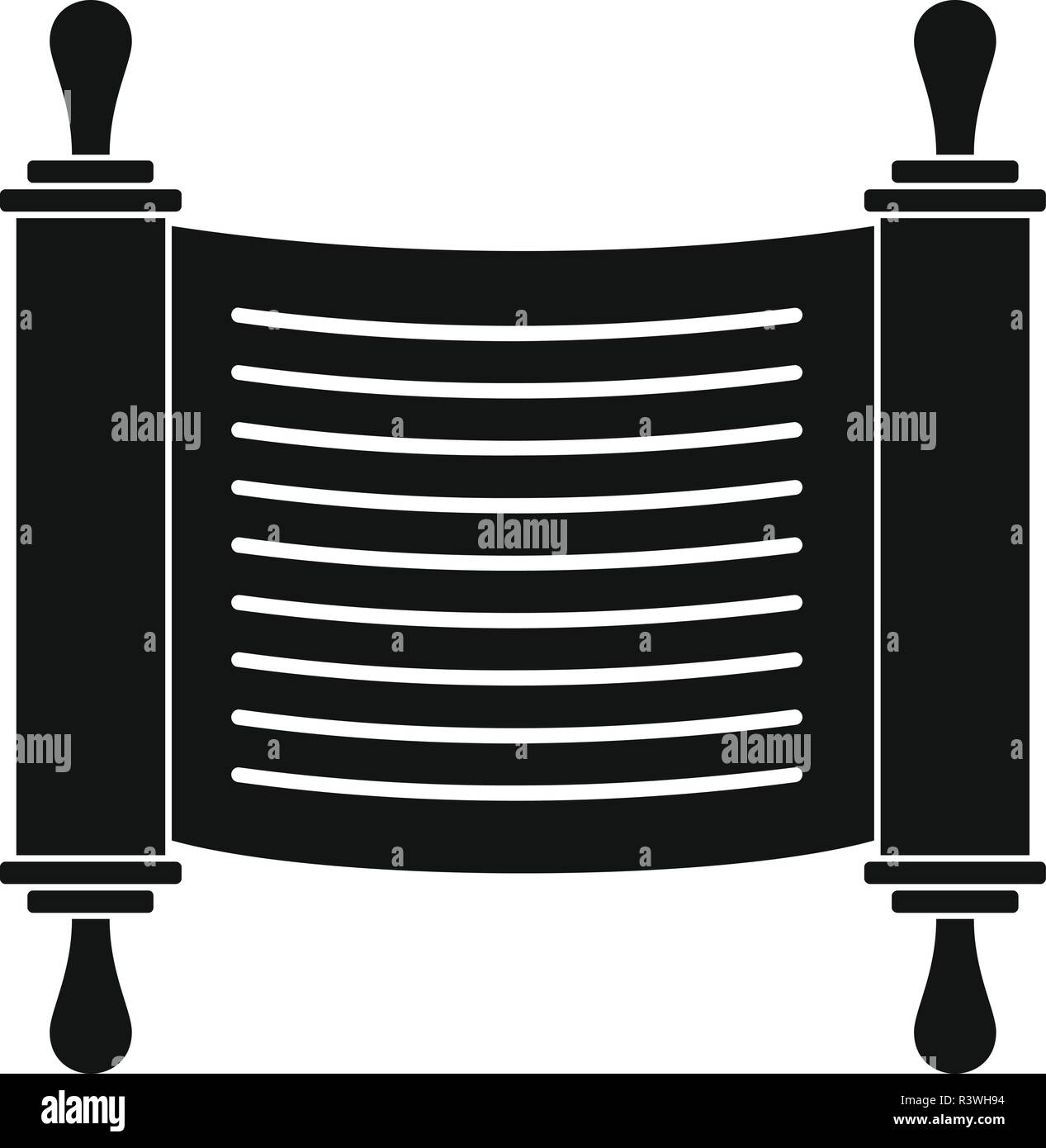 Torah scroll icon. Simple illustration of torah scroll vector icon for ...