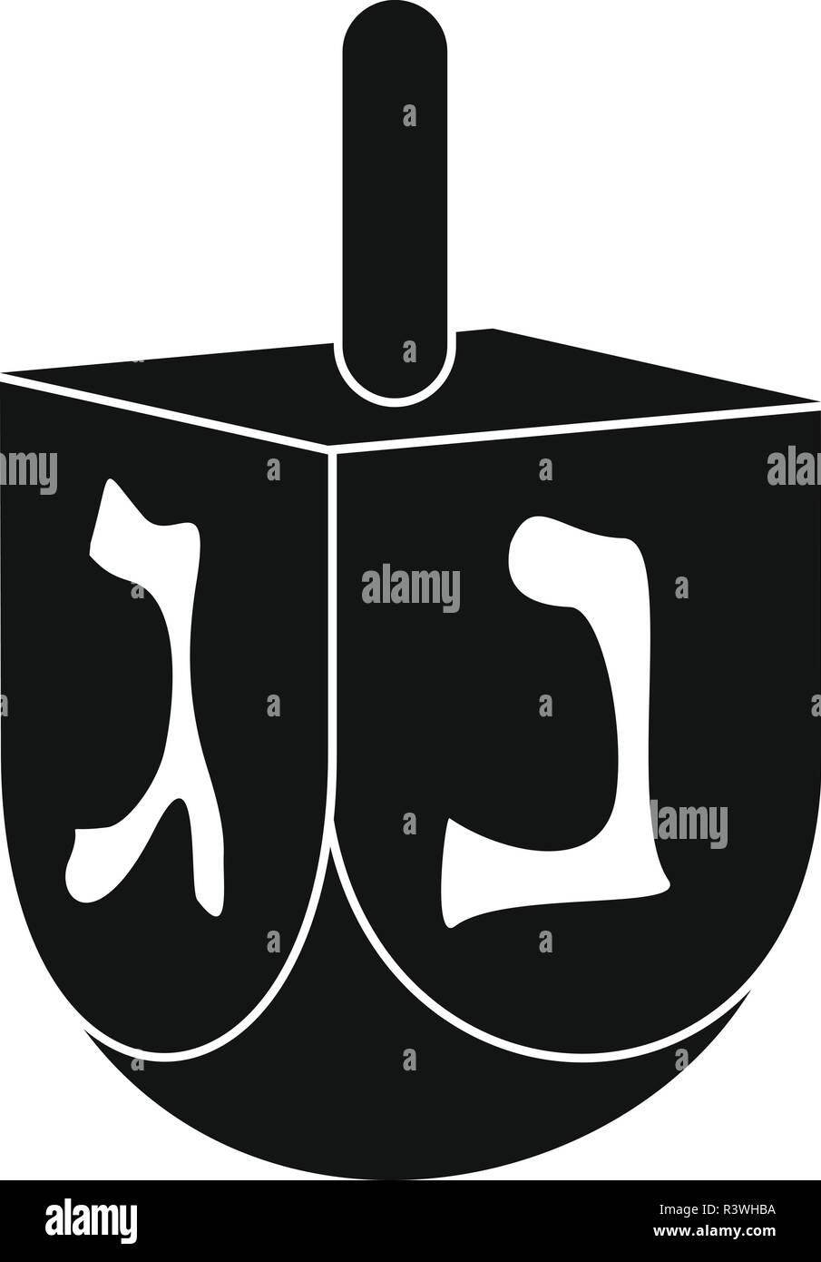 Jewish dreidel icon. Simple illustration of jewish dreidel vector icon ...
