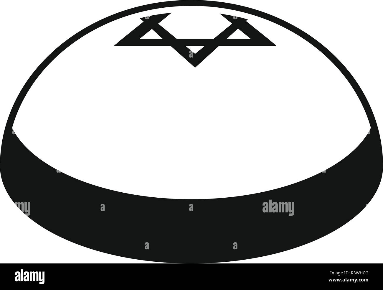 Kipa hat icon. Simple illustration of kipa hat vector icon for web ...