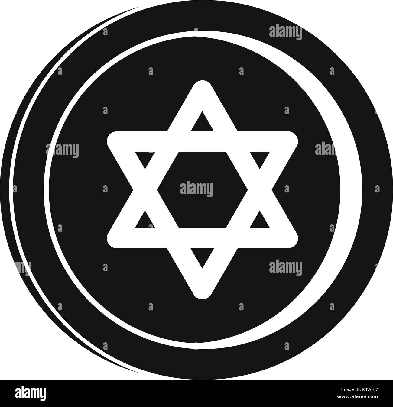 Jewish coin icon. Simple illustration of jewish coin vector icon for ...