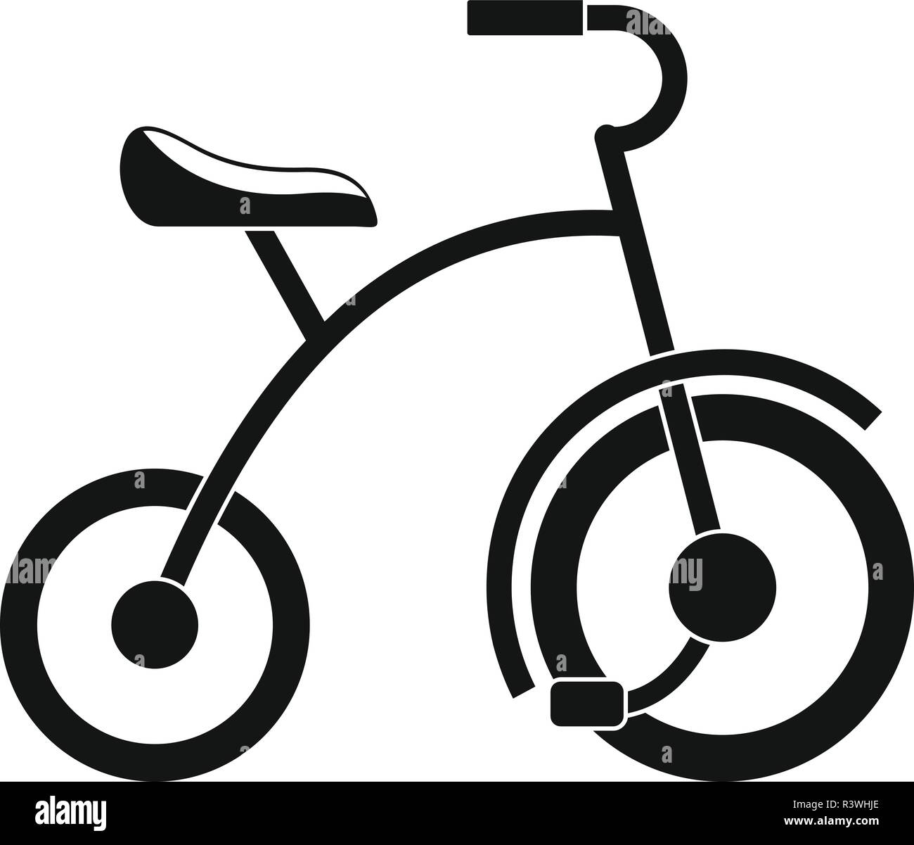 Girl tricycle icon. Simple illustration of girl tricycle vector icon ...