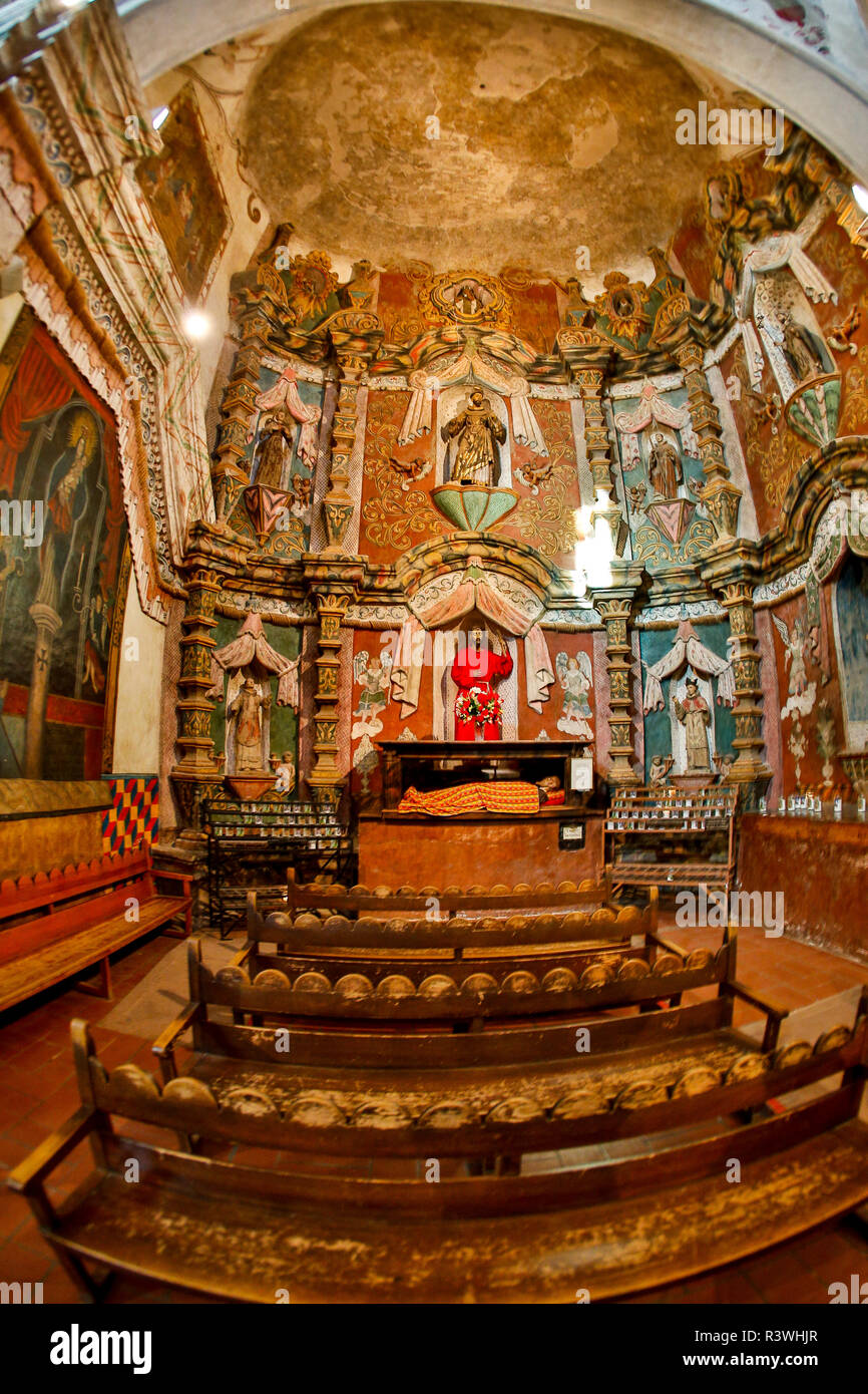 Mission San Xavier del Bac interior Stock Photo - Alamy