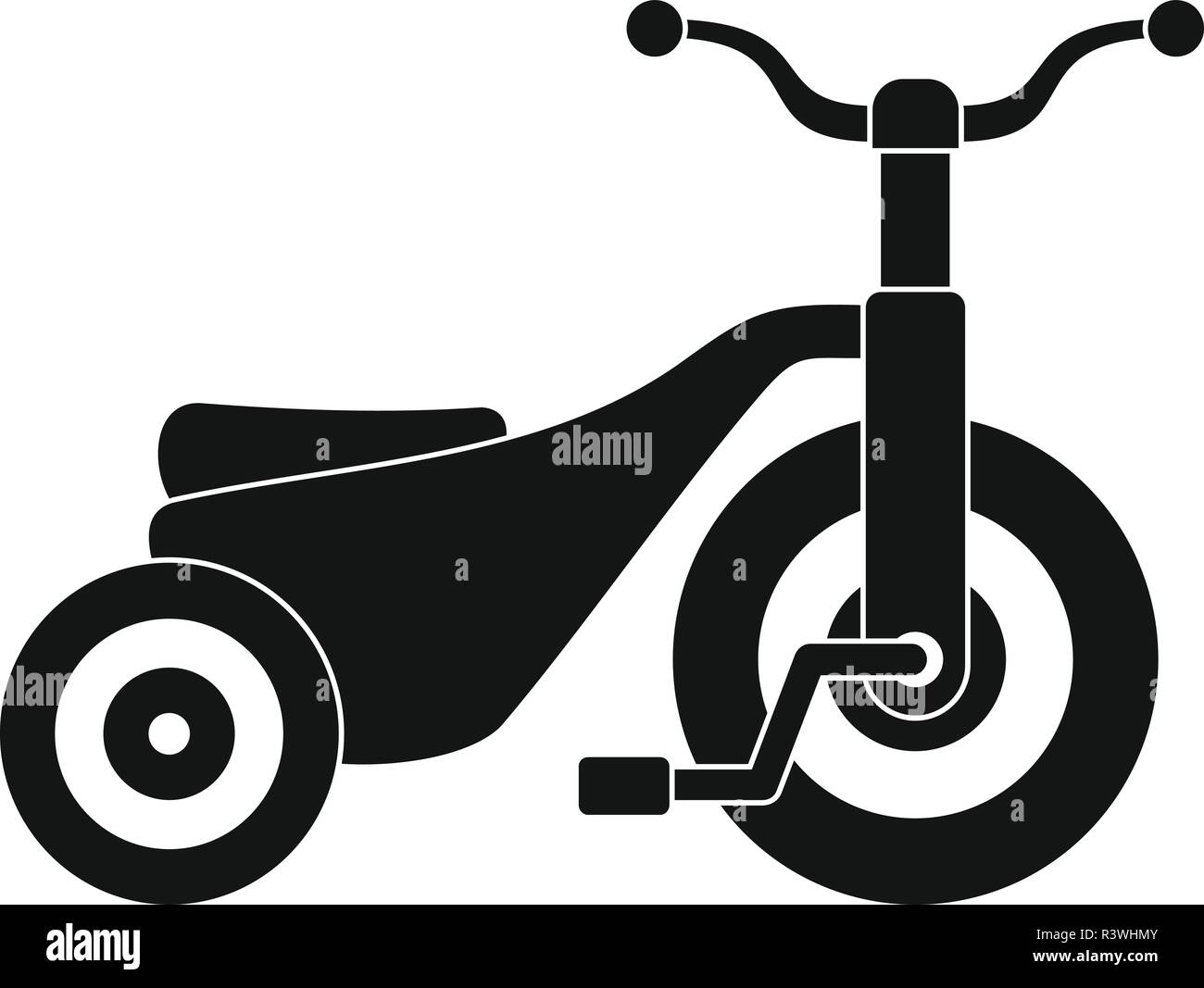 Boy tricycle icon. Simple illustration of boy tricycle vector icon for ...