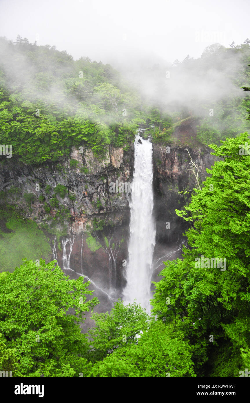 Kegon waterfall with thick mist, Nikko, Japan Stock Photo - Alamy