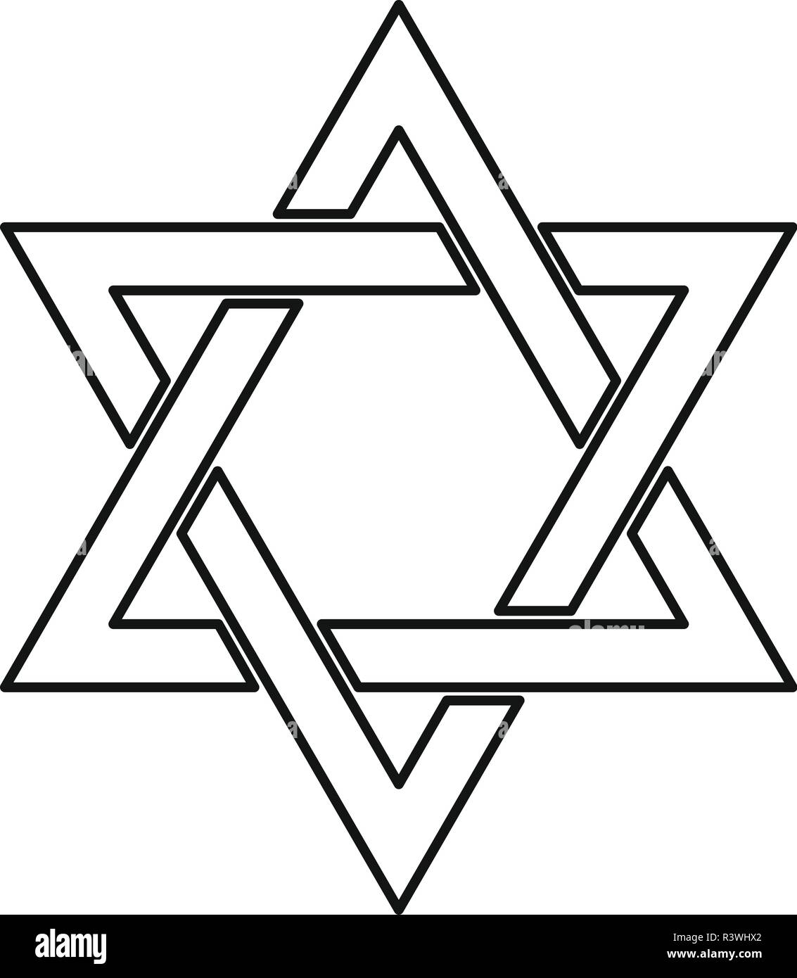 David star icon. Outline illustration of david star vector icon for web ...