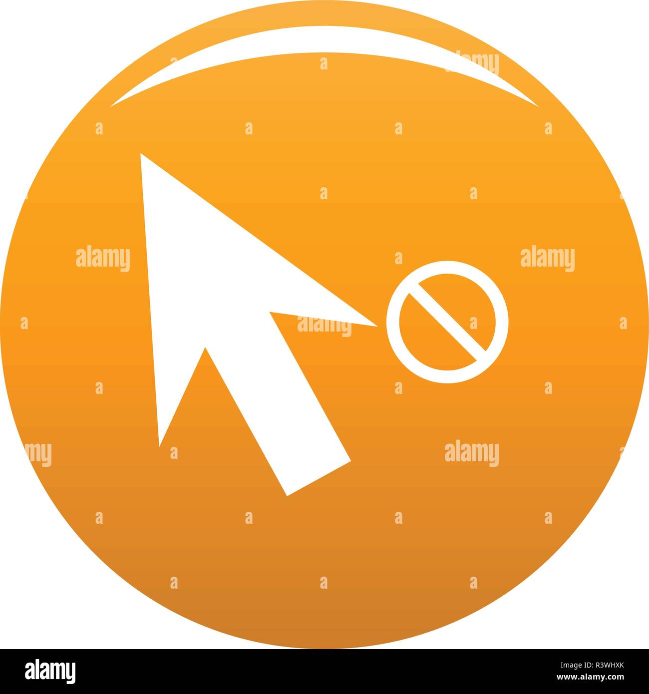 Cursor stop icon. Simple illustration of cursor stop vector icon for ...