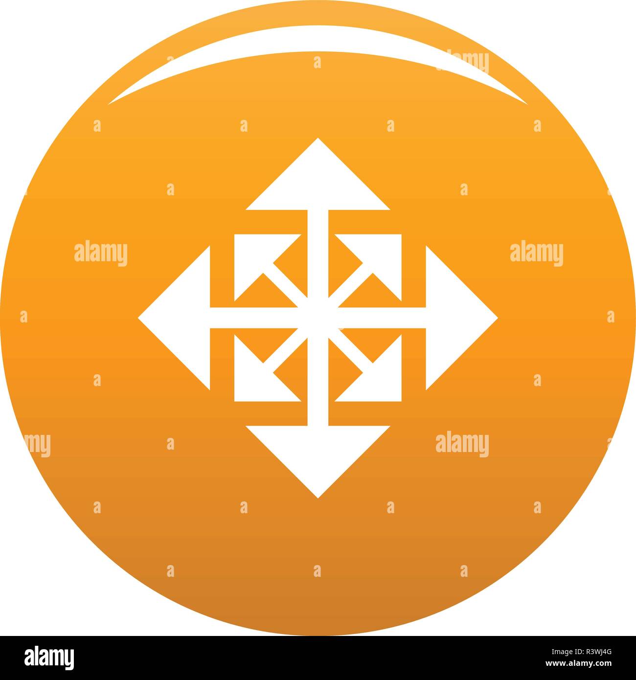 Cursor displacement arrow icon. Simple illustration of cursor ...