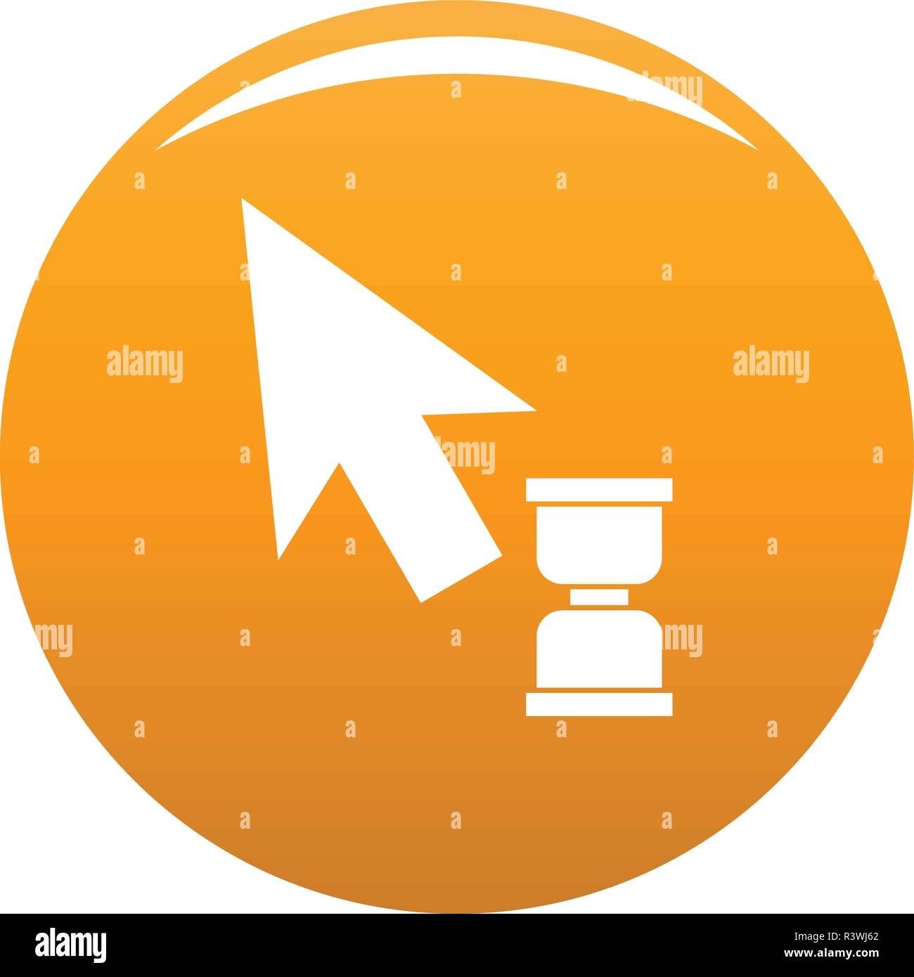 Cursor wait web icon isolated on white background for any design orange Stock Vector Image & Art ...