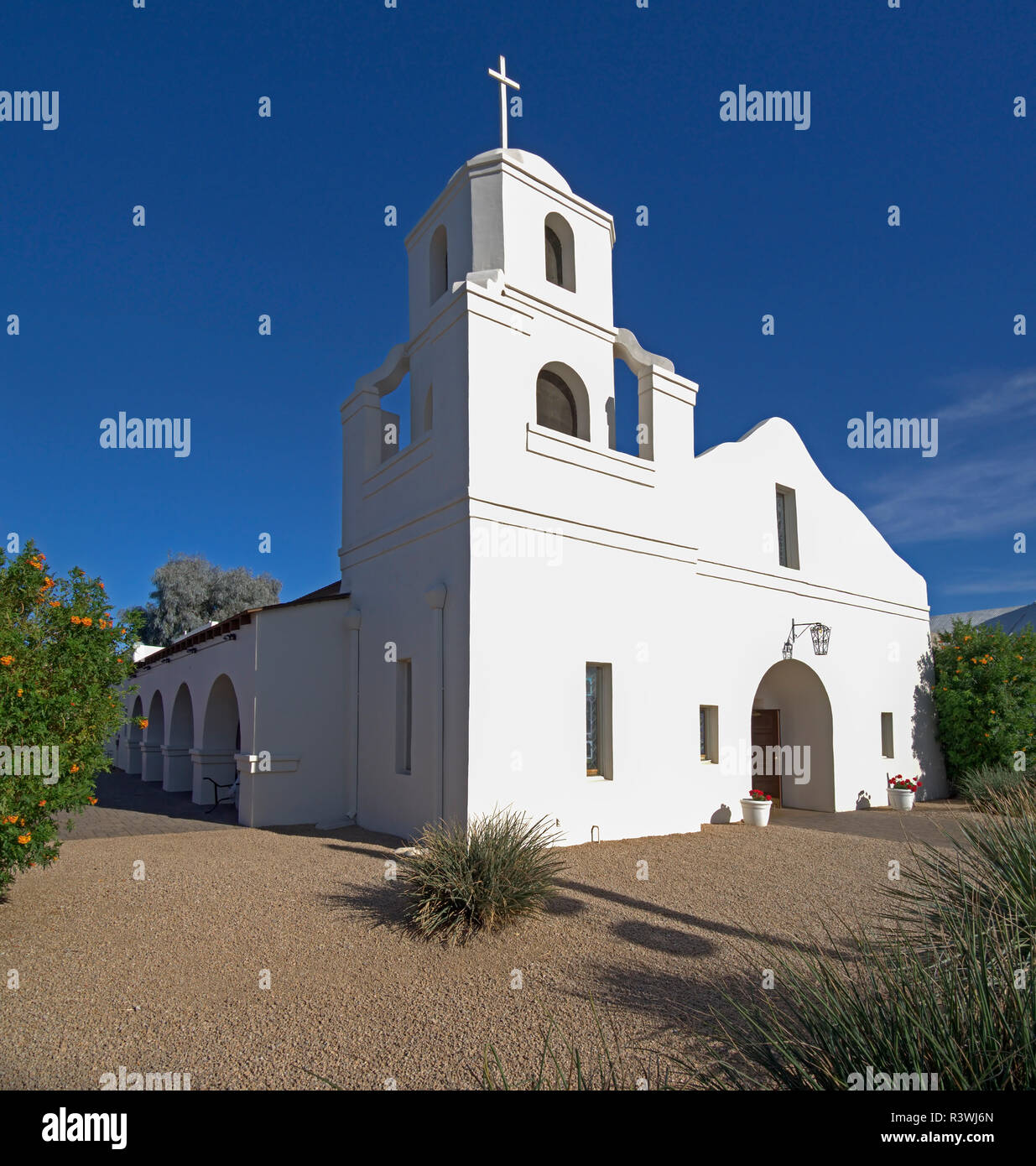 Arizona, Scottsdale, Old Adobe Mission Stock Photo - Alamy