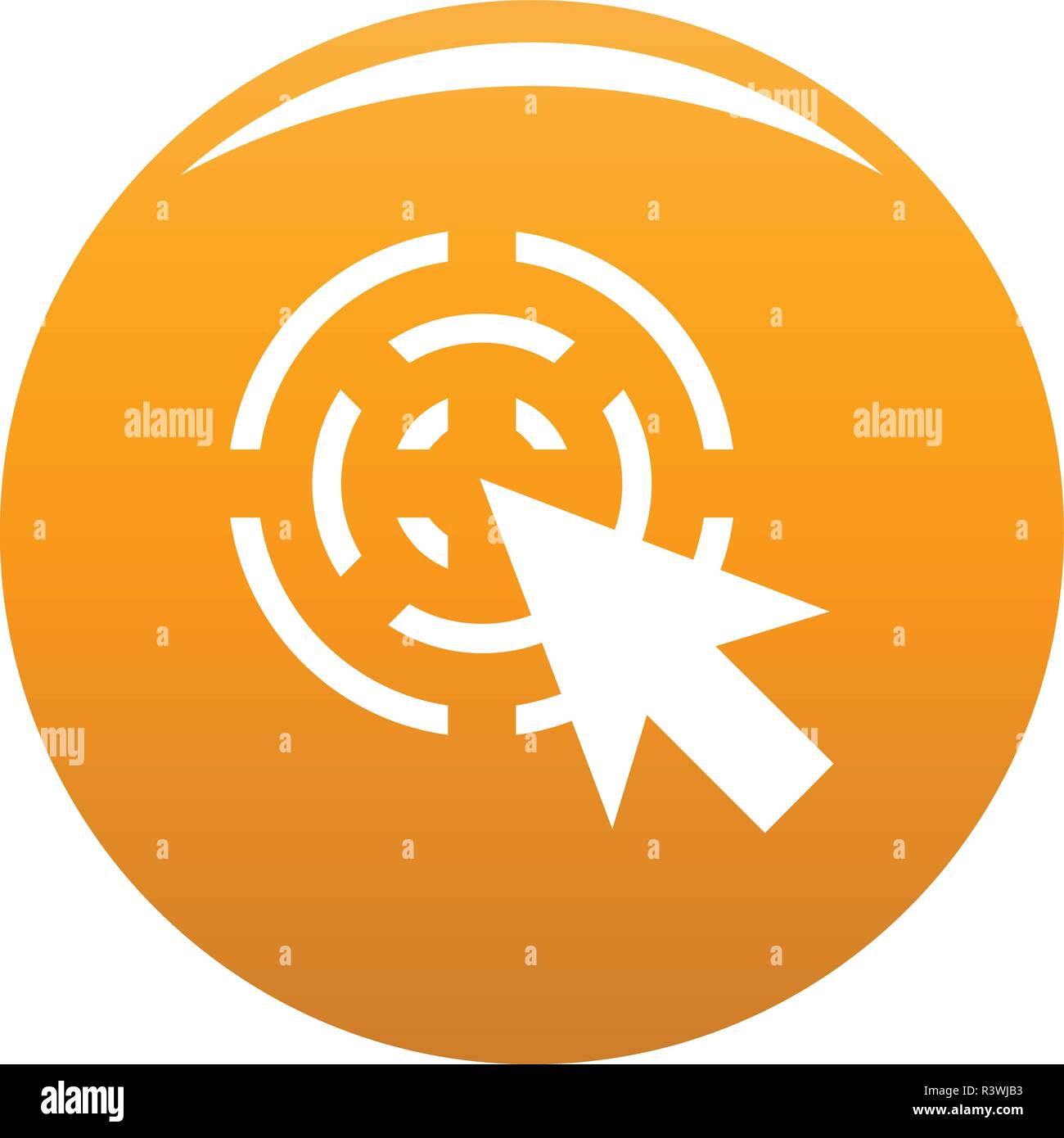 Cursor interactive icon. Simple illustration of cursor interactive ...