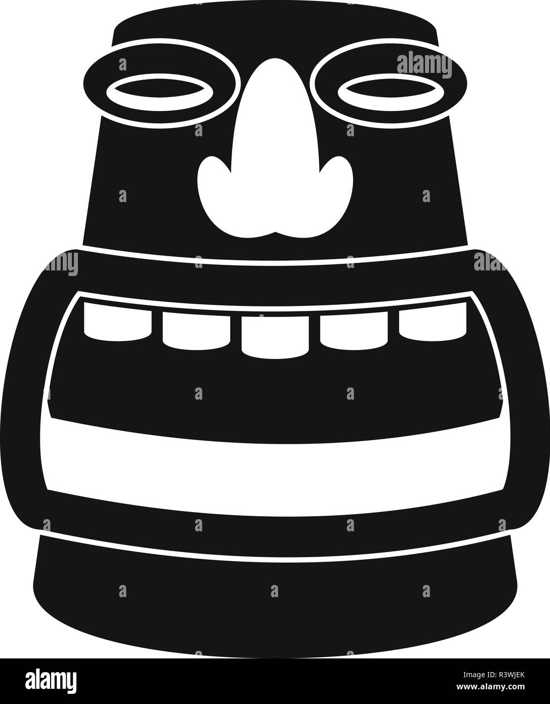 Tiki idol head icon. Simple illustration of tiki idol head vector icon ...