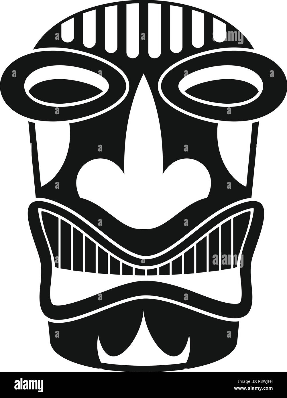 Tiki idol face icon. Simple illustration of tiki idol face vector icon ...