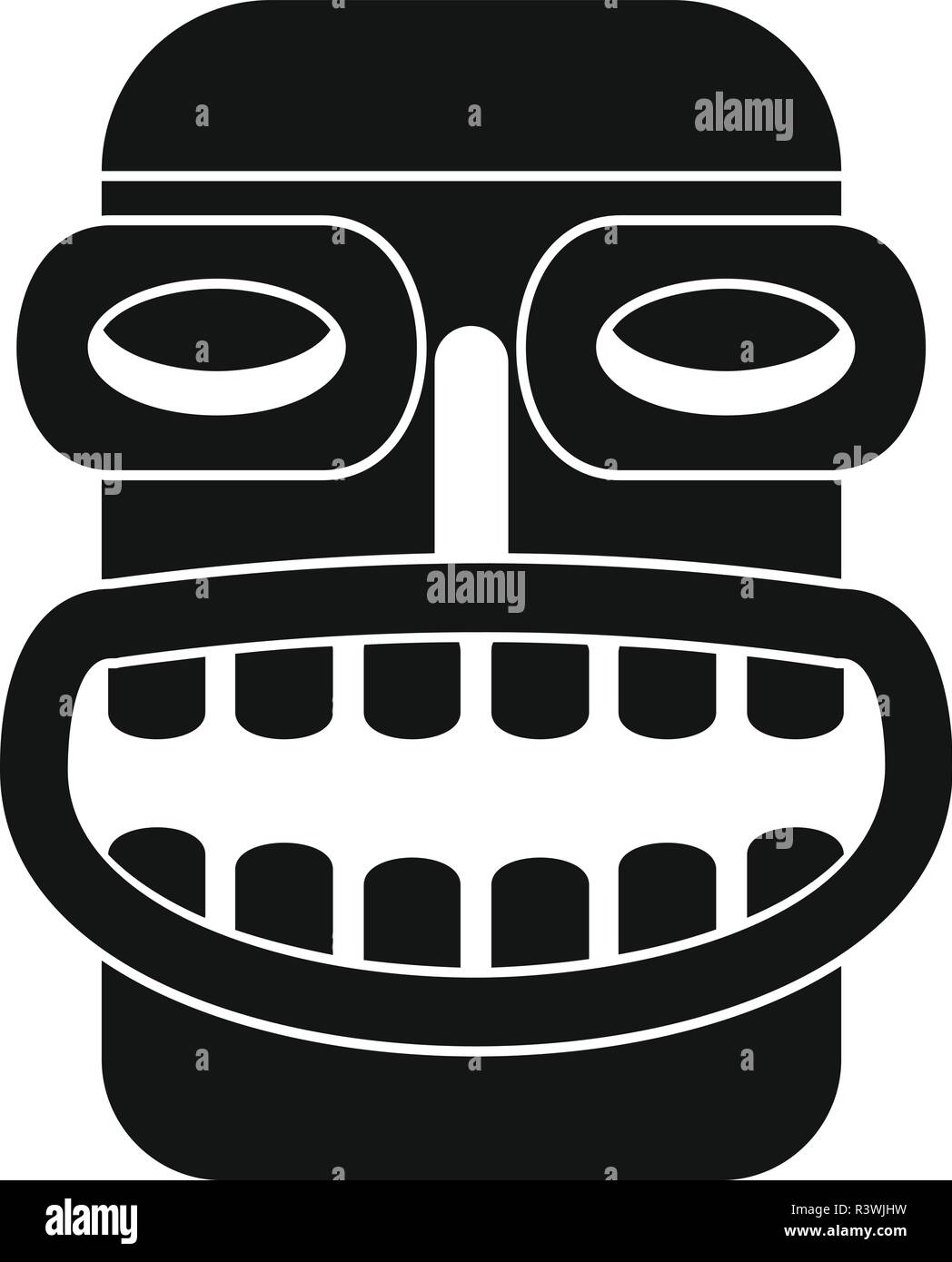 Hawaii idol head icon. Simple illustration of hawaii idol head vector ...
