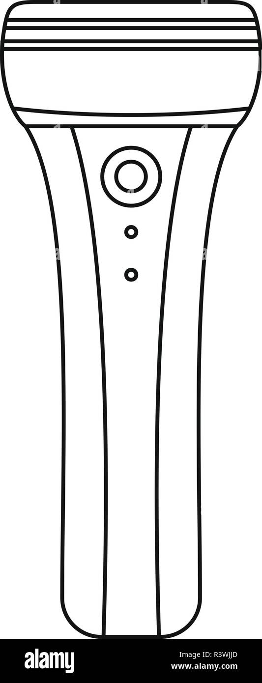 Electric razor icon. Outline illustration of electric razor vector icon ...