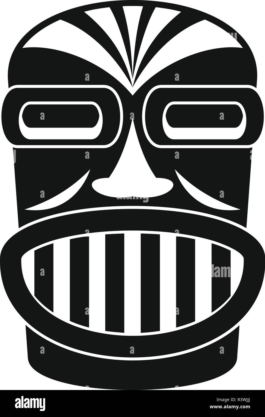Aztec wood idol icon. Simple illustration of aztec wood idol vector ...