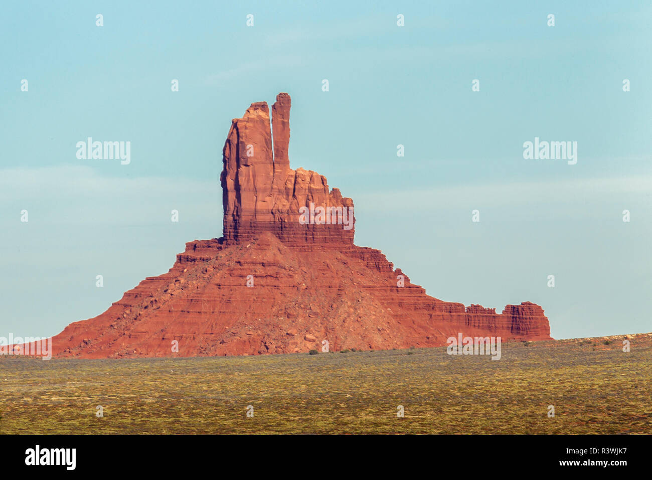 USA, Arizona. Monument Valley. Big Indian Chief monolith Stock Photo ...
